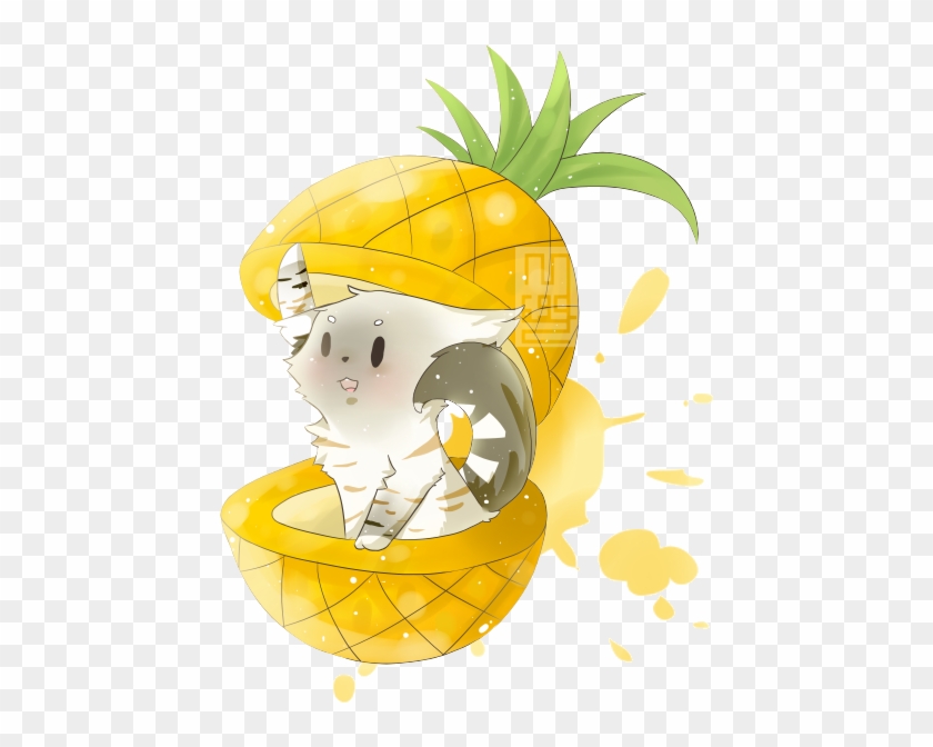 [request]pineapple Cat By Mazuya69 - Illustration - Free Transparent ...